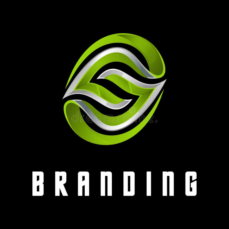 Logo Element Letter S Green Leaf Stock Vector - Illustration of organ ...