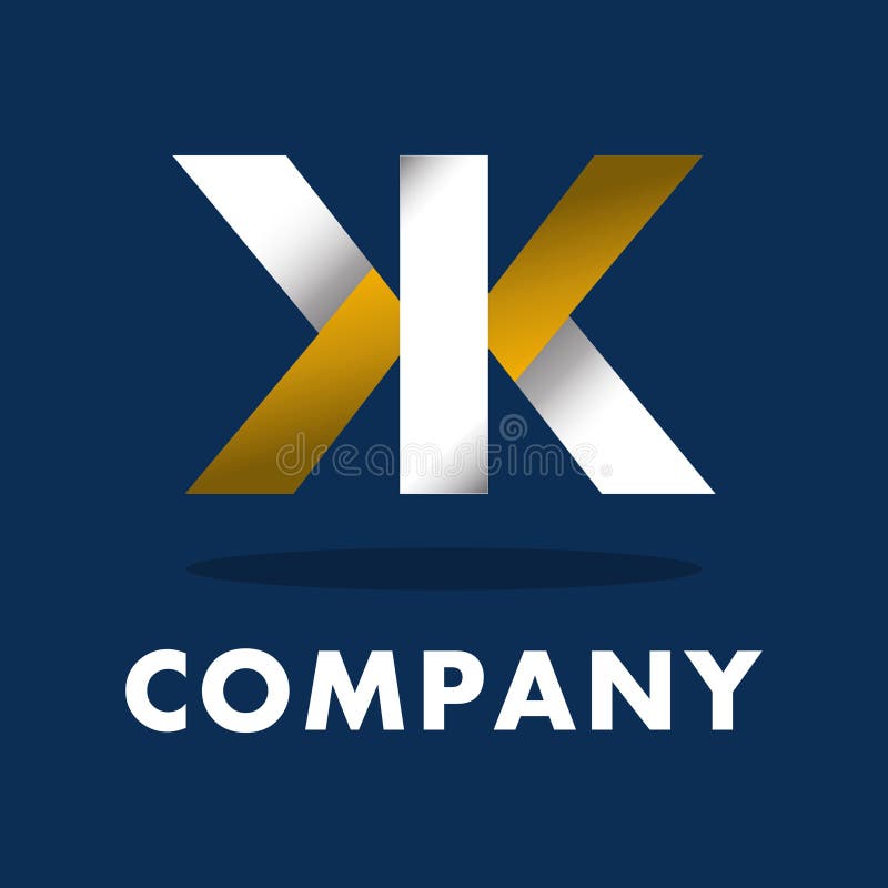 Logo Letter K and K Simple stock vector. Illustration of diagram - 271956508