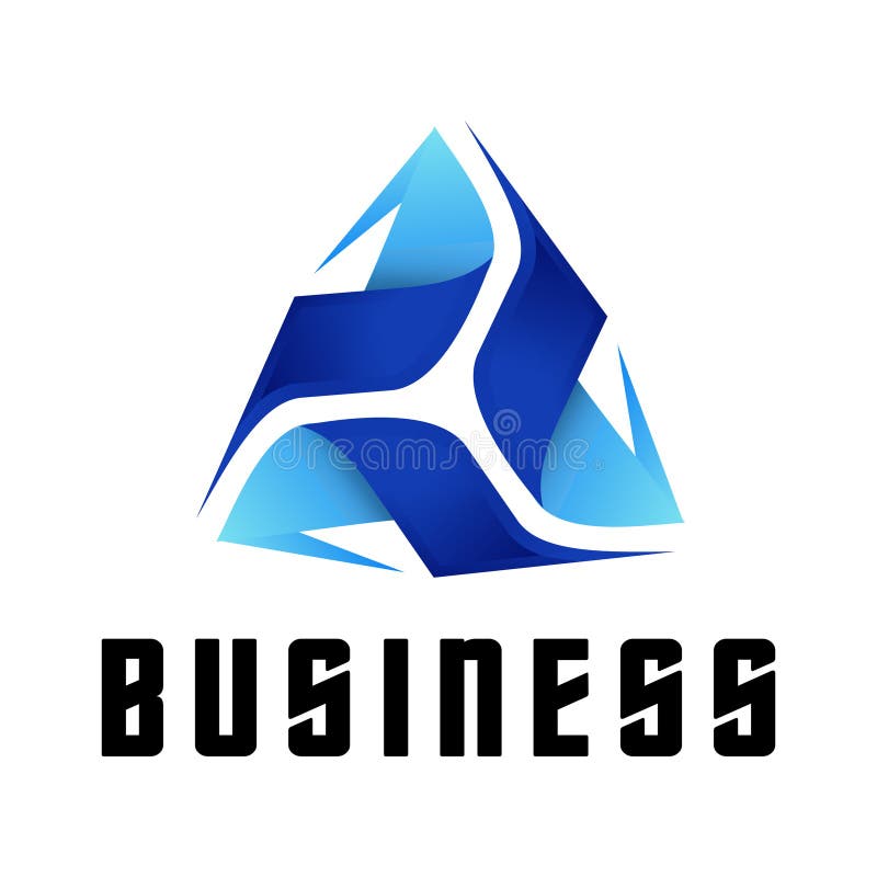 Logo Element Blue Triangle Arrow Stock Vector - Illustration of logo ...