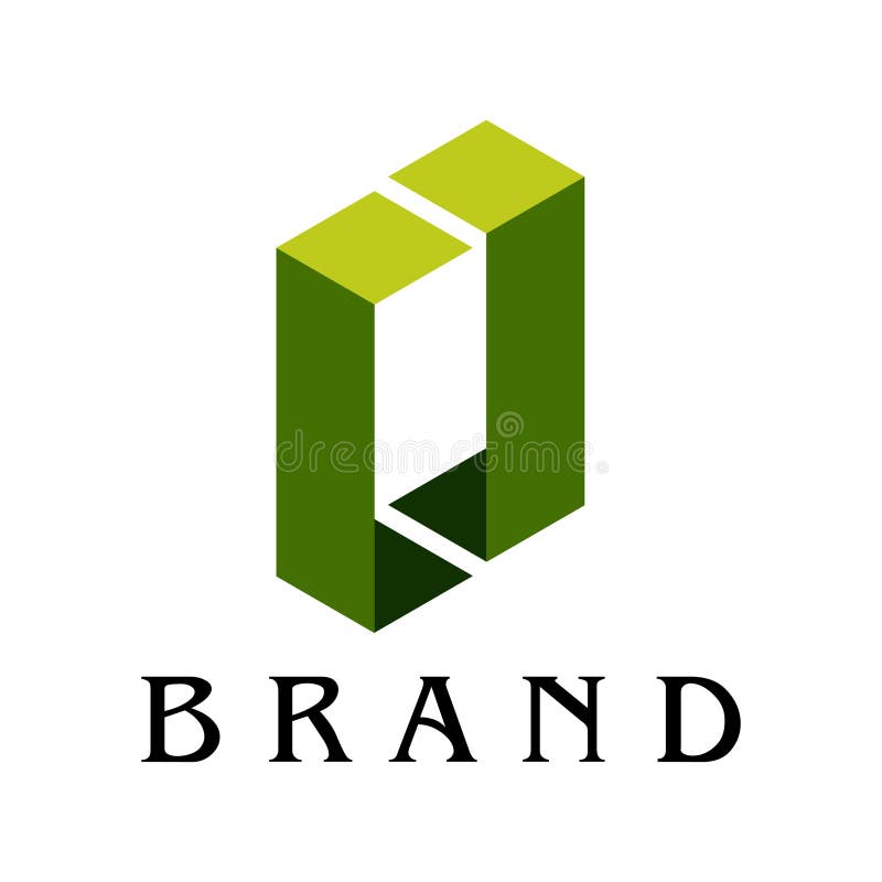 Logo Element Line Illusion Simple Green Stock Vector - Illustration of ...