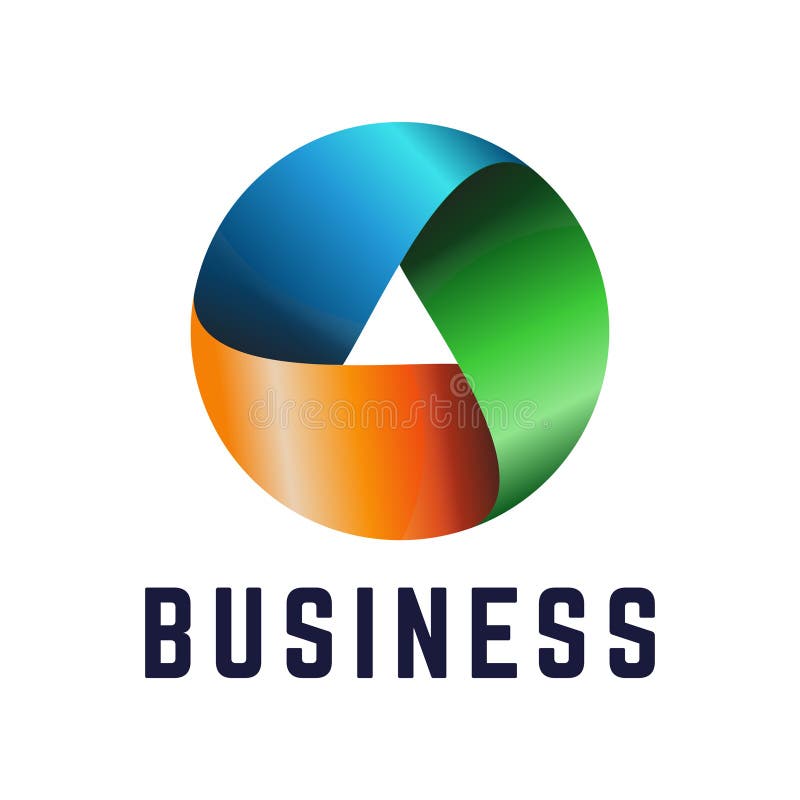 Logo Element Circle Tri Color Stock Vector - Illustration of good, ball ...