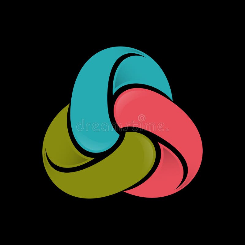 Logo Element Three Oval Simple Stock Vector - Illustration of logo ...