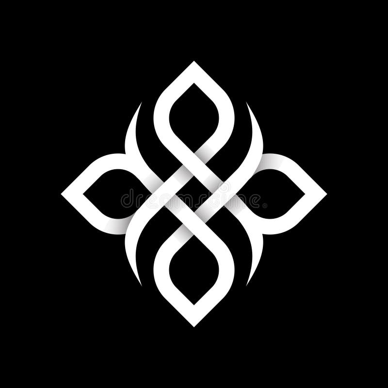 Logo Element Symbol Diamond Gothic Black White Color Stock Vector ...