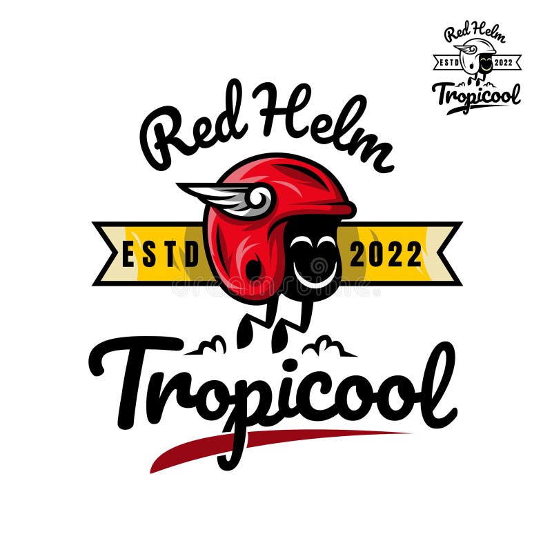 Logo Red Helmet Motorcycle stock vector. Illustration of motorbike ...