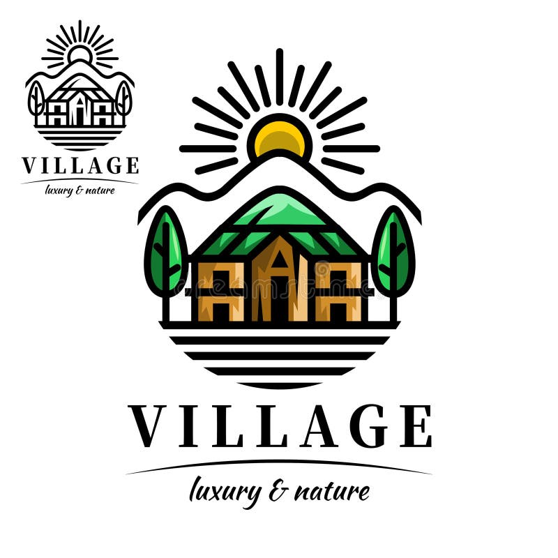 Logo Village Nature stock vector. Illustration of diagram - 271966002