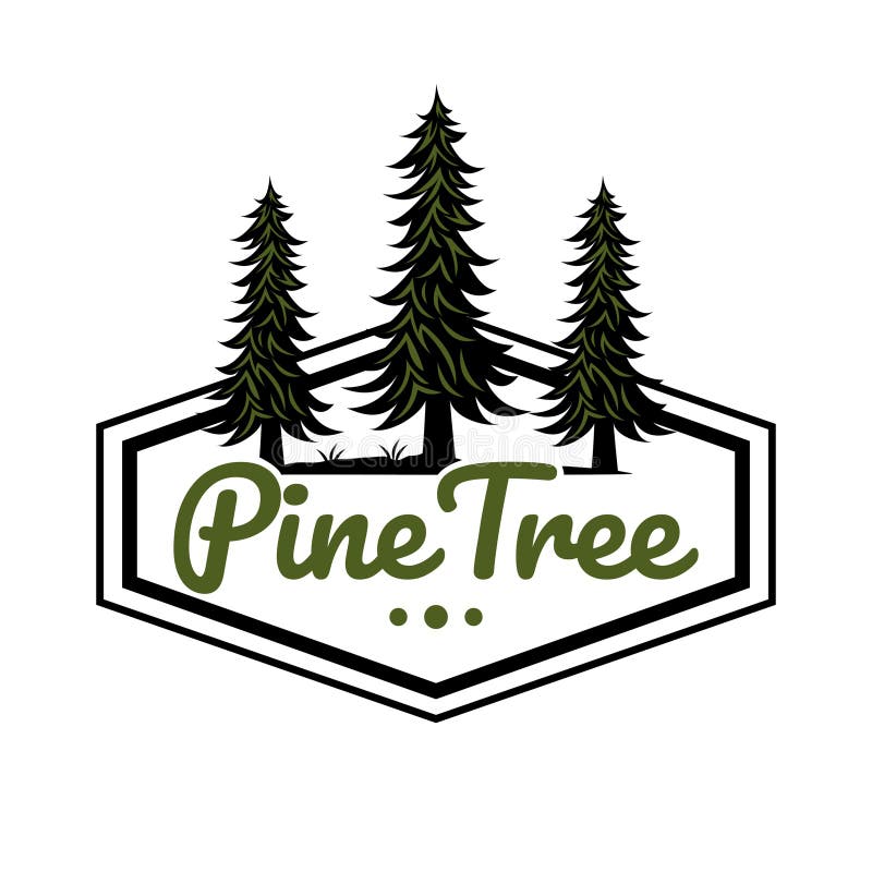 Logo Three Pine Tree stock vector. Illustration of pine - 271968208