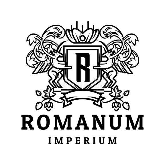 Logo Roman Letter R stock vector. Illustration of drawing - 271968421