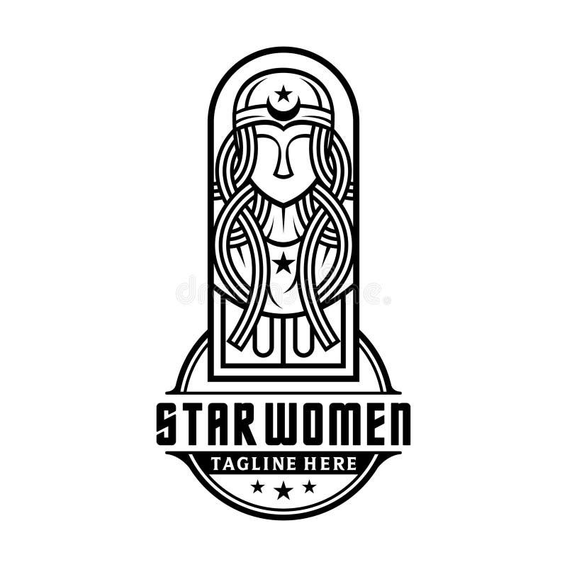 Logo Star Woman Vector stock vector. Illustration of logo - 271968499