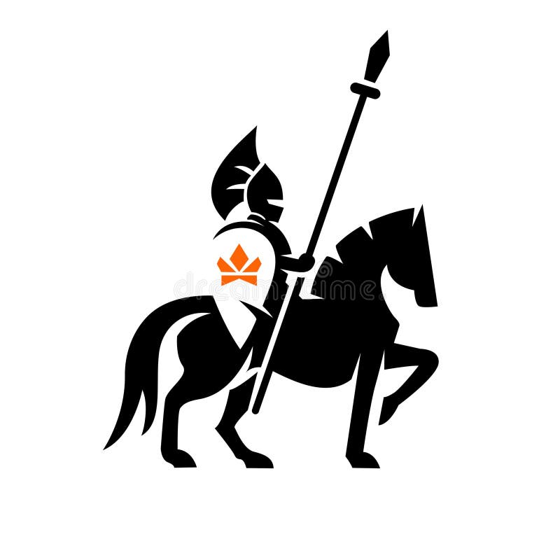 Logo Cavalry stock vector. Illustration of luxury, sketch - 271968577