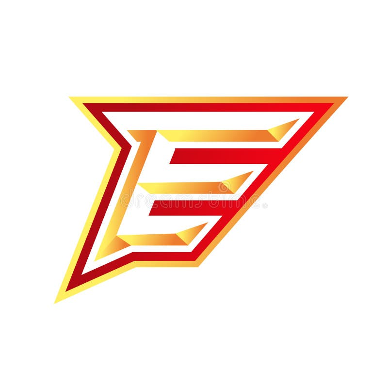 Logo Typography Letter E Lightning Stock Vector - Illustration of ...