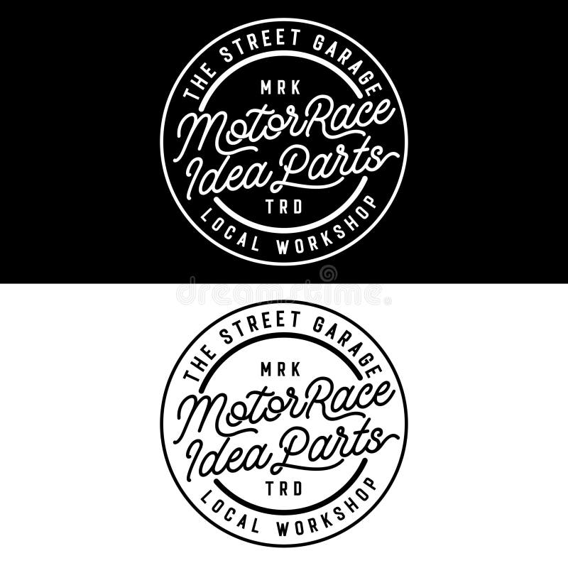 Typography Logo Motor Race stock vector. Illustration of club - 271968895