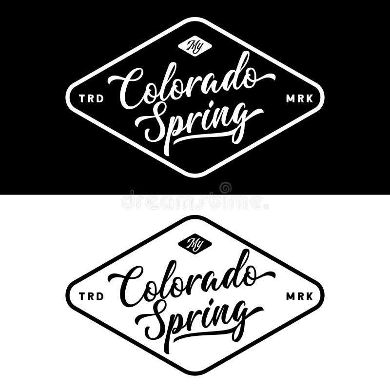 Typography Logo Colorado Spring Stock Vector - Illustration of travel ...