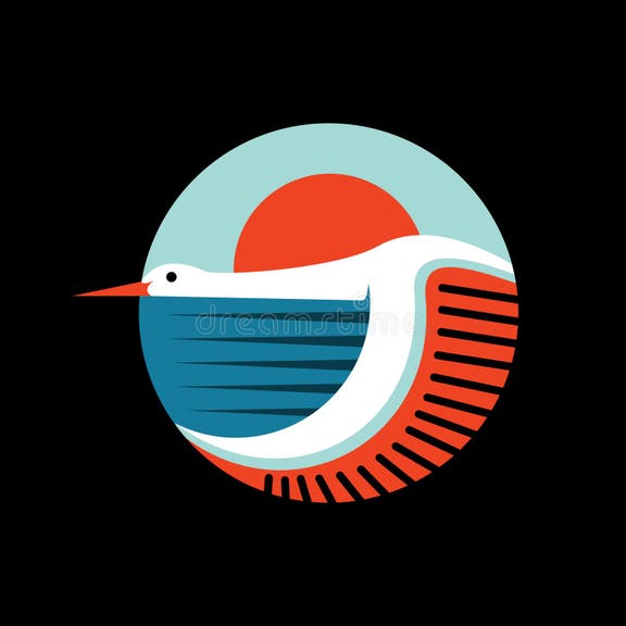 Circle Seabird Logo stock vector. Illustration of text - 271970248