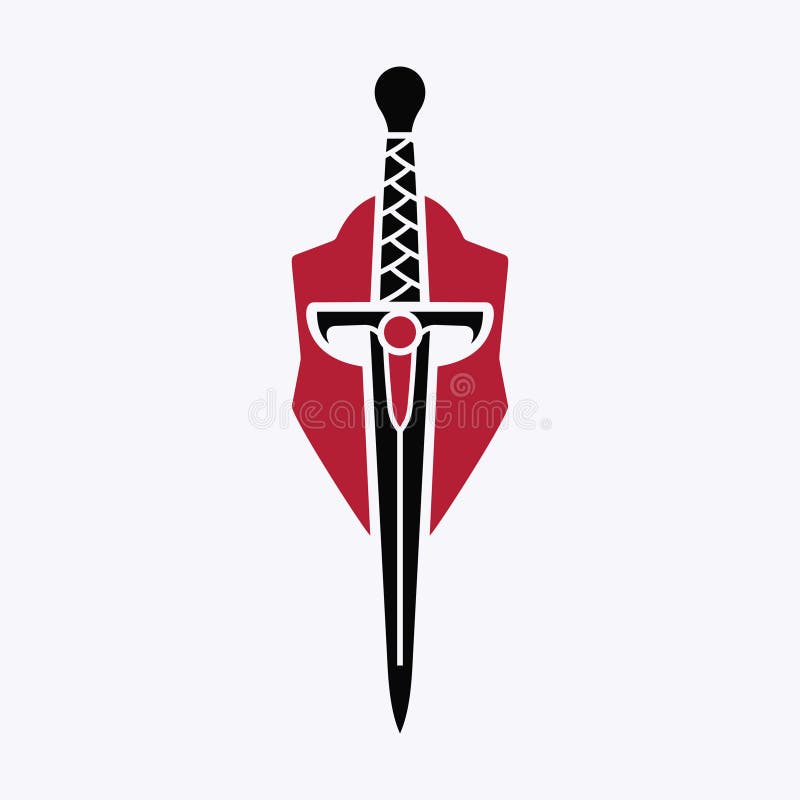 Knight Sword Logo stock vector. Illustration of shop - 271970299
