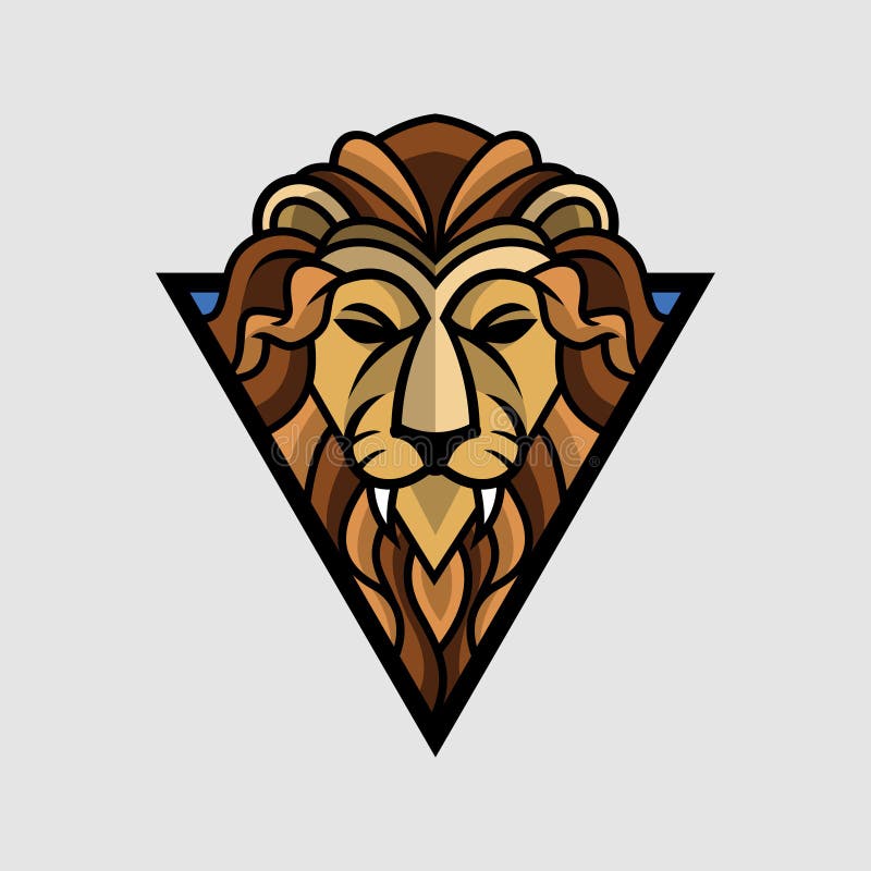 Lion Triangle Logo stock vector. Illustration of brand - 271970318