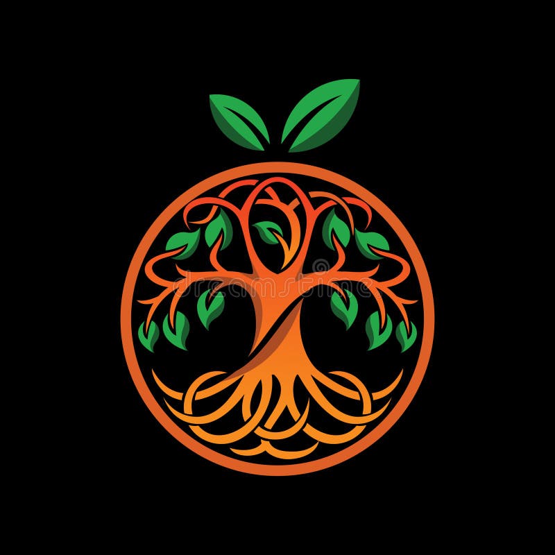 Orange Tree Logo stock vector. Illustration of tree - 271970334