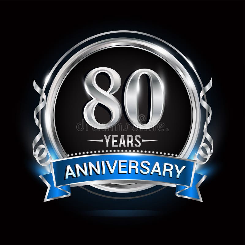 Happy 80th Birthday Blue Stock Illustrations – 306 Happy 80th Birthday ...