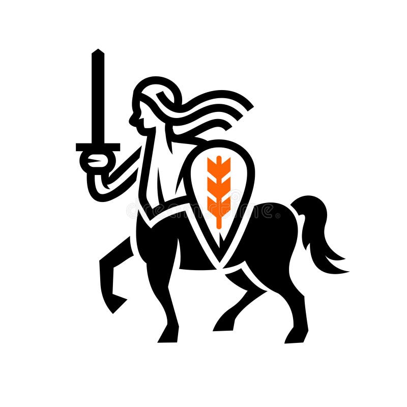 Logo Centaur Warrior stock vector. Illustration of centaur - 271968571