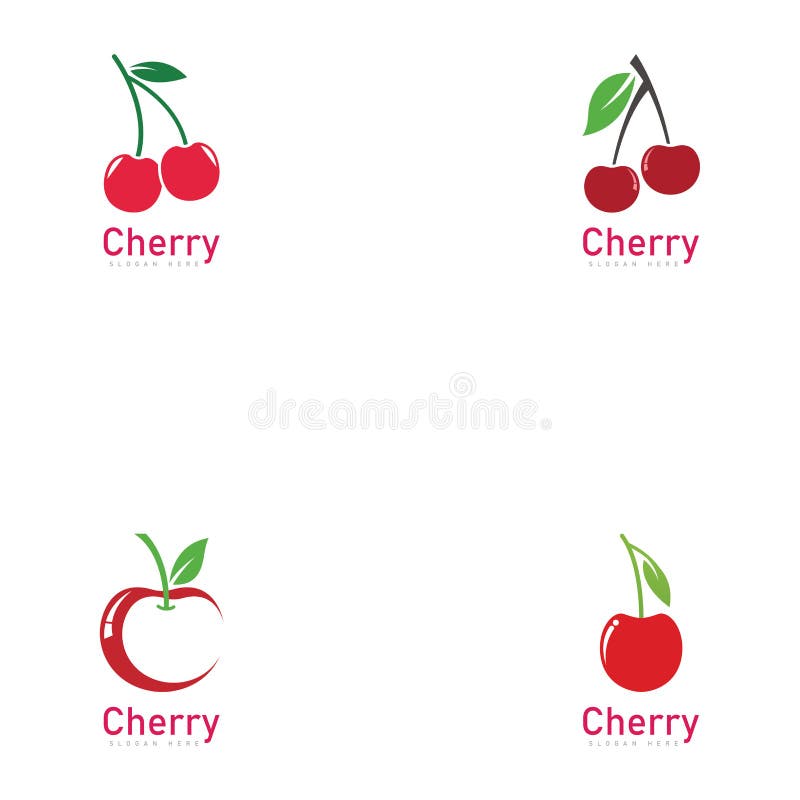 Logo Cerise Fruit Frais Symbole Vectoriel. Illustration de Vecteur ...
