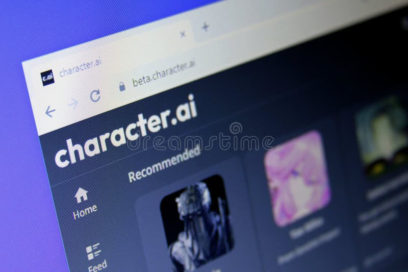 Character.ai website editorial photo. Image of learning - 296983596