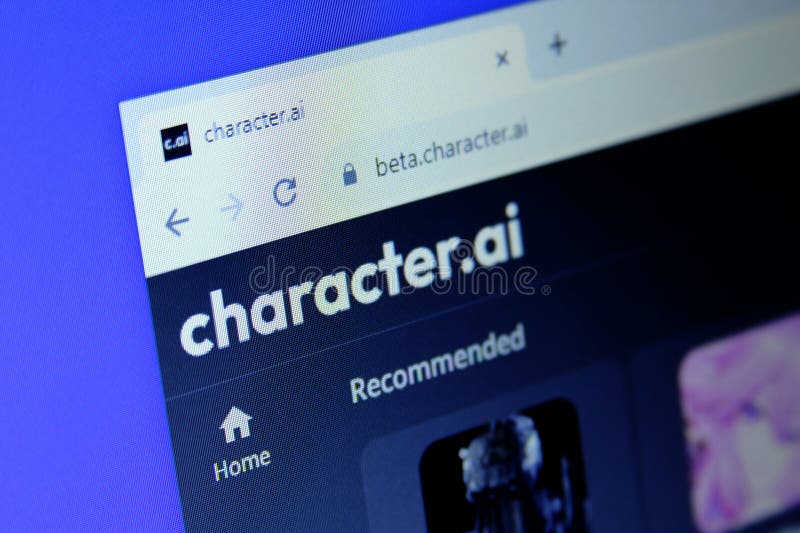 Character.ai website editorial stock photo. Image of american - 296984108