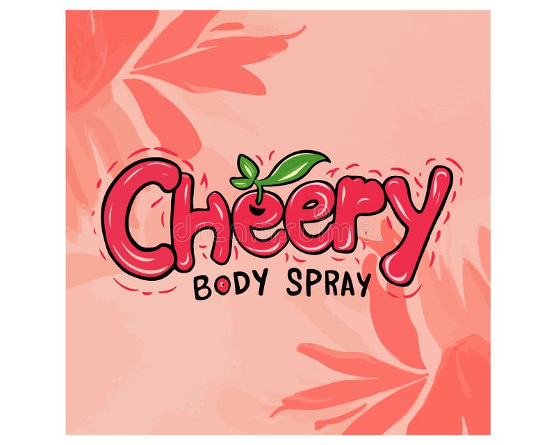 Logo of cheery body spray. stock illustration. Illustration of vintage ...