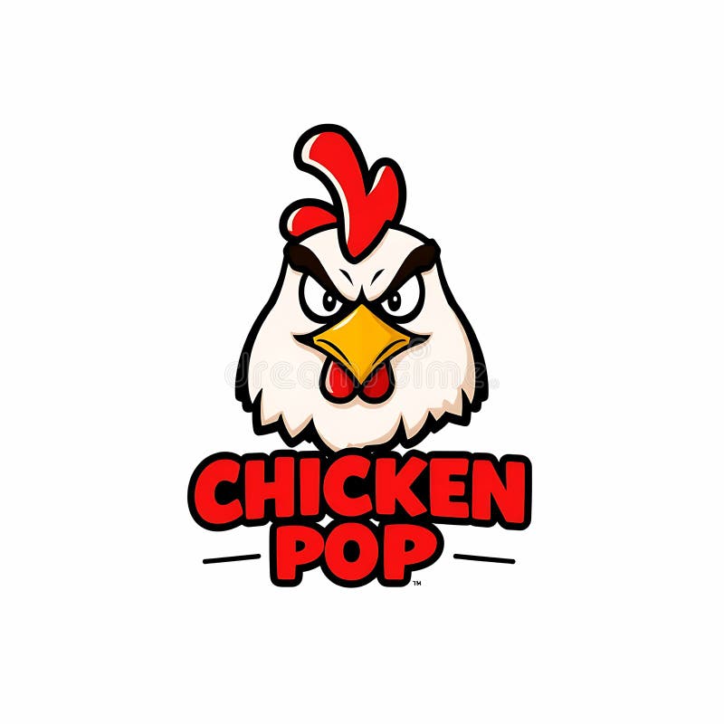 Angry Chicken Mascot Logo for Food Brands Stock Illustration ...