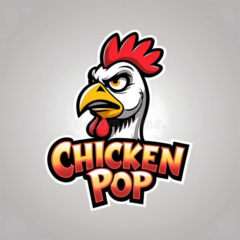 Angry Chicken Mascot Logo for Food Brands Stock Illustration ...