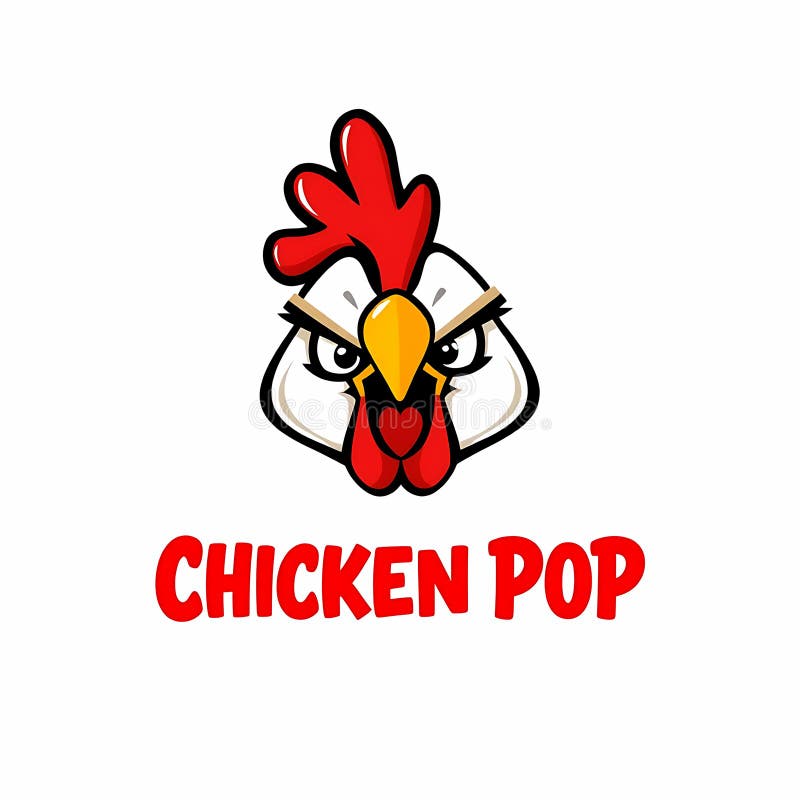 Angry Chicken Mascot Logo for Food Brands Stock Illustration ...