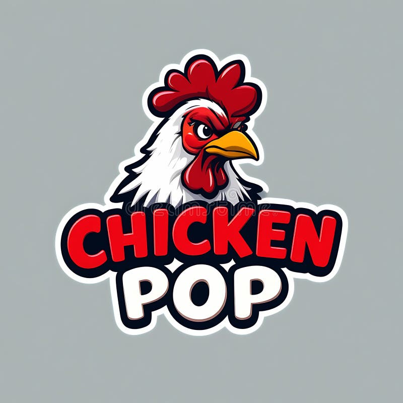 Angry Chicken Mascot Logo for Food Brands Stock Illustration ...