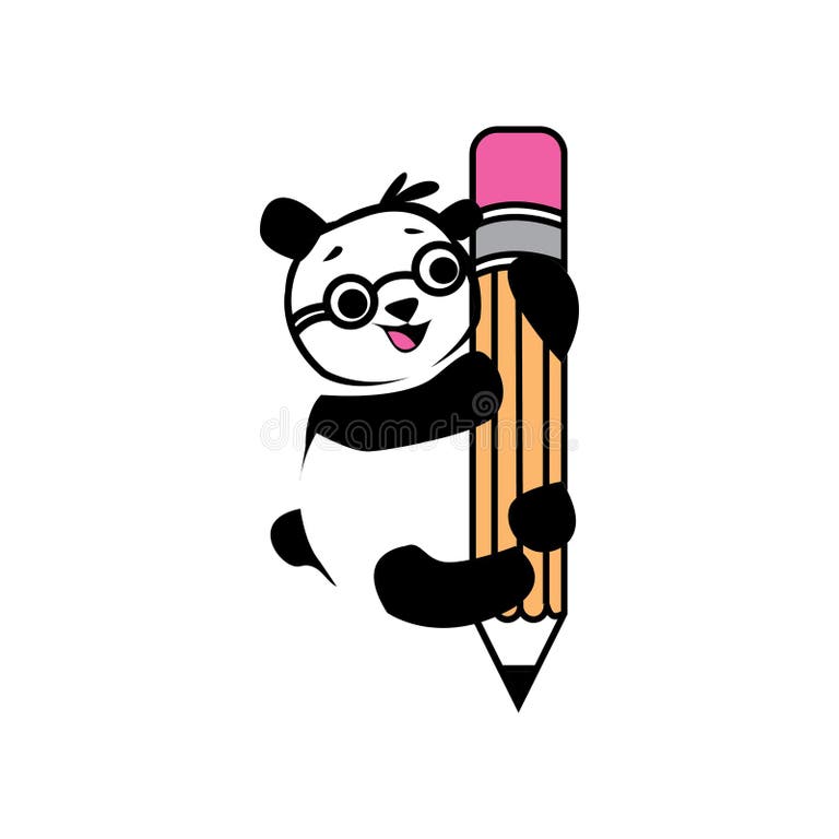Panda Pencil Stock Illustrations – 1,091 Panda Pencil Stock ...