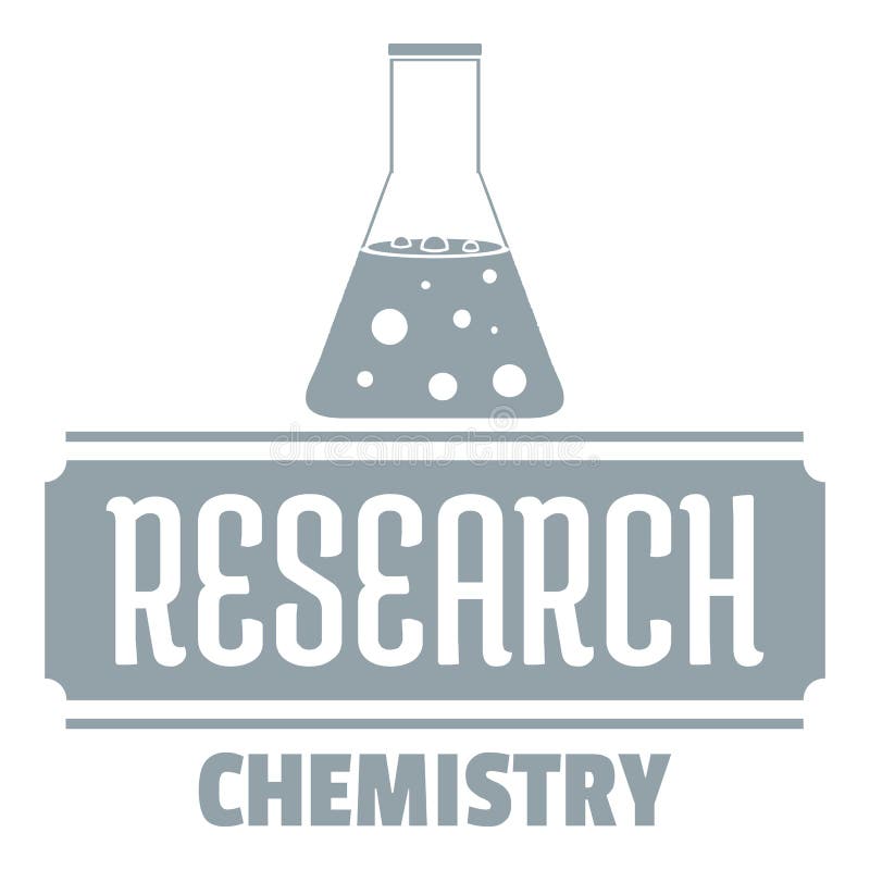 Logo Chimique De Recherches, Style Gris Simple Illustration de Vecteur ...