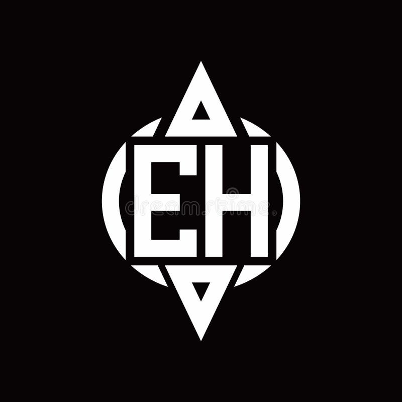 Logo with Circle Rounded Combine Triangle Top and Bottom Side Design ...