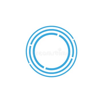 Logo of a Circular Labyrinth Empty Inside. ?olored Round Maze Symbol ...