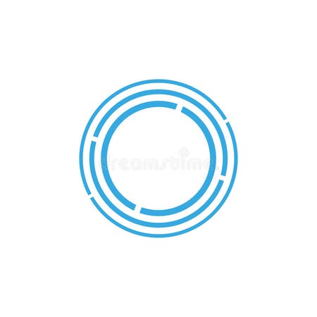 Logo of a Circular Labyrinth Empty Inside. ?olored Round Maze Symbol ...