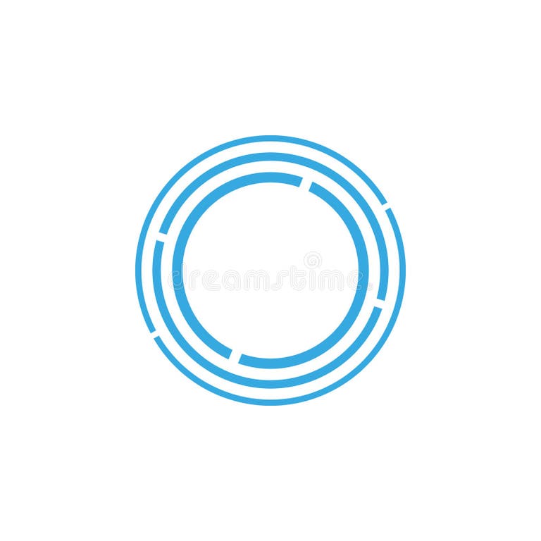 Logo of a Circular Labyrinth Empty Inside. ?olored Round Maze Symbol ...
