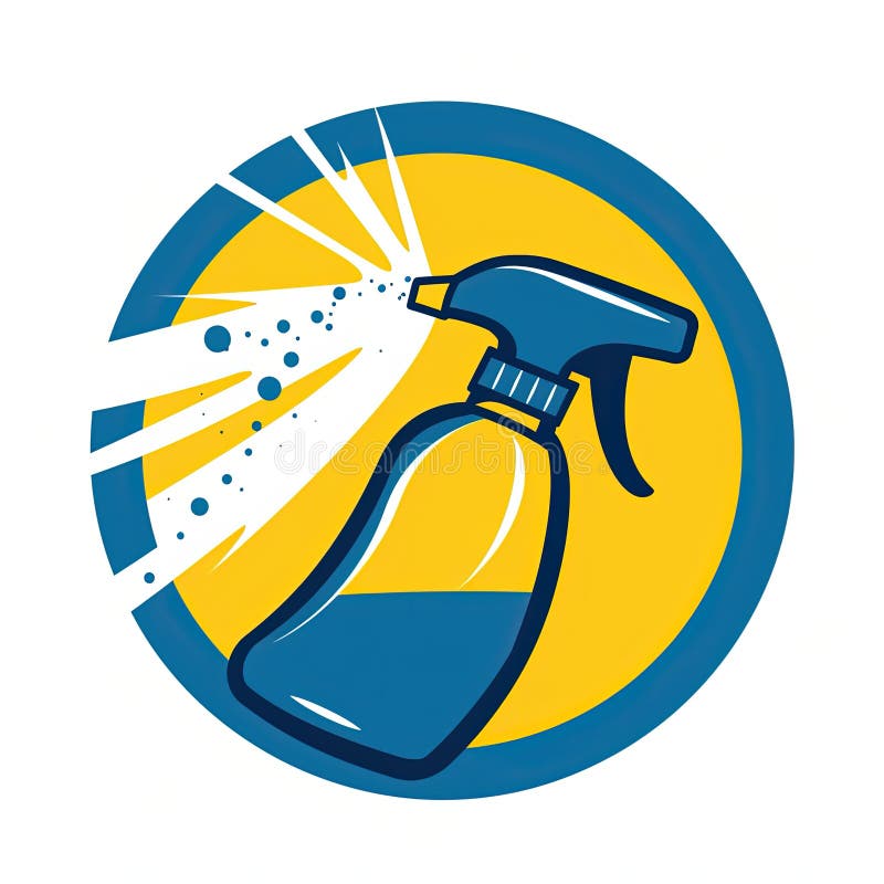 Logo of Cleaning Bottle Spraying. Generative AI. Stock Illustration ...