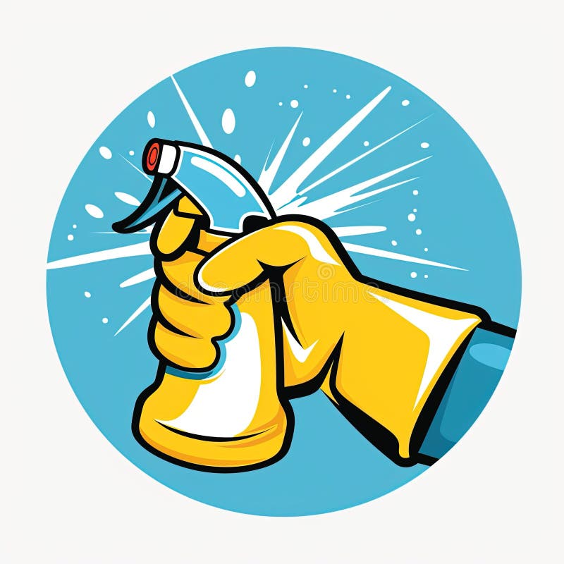 Logo of Cleaning Bottle Spraying. Generative AI. Stock Illustration ...