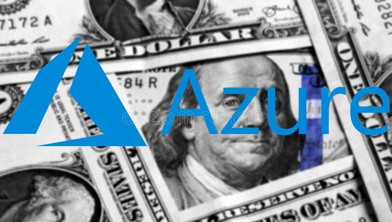 Microsoft Azure logo editorial photography. Image of website - 301201302