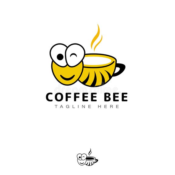 Coffee Bee Logo stock vector. Illustration of colorful - 222246240