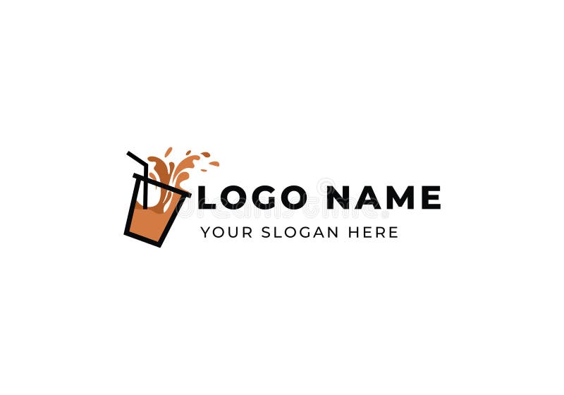 Logo Design Coffee Cup with Splash. Logo Design Beverage, Drinks ...