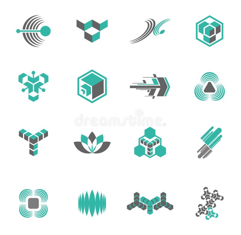 Logo collection - set #2 stock vector. Illustration of curve - 5197552