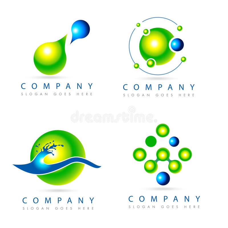 Logo Collection verde illustrazione di stock. Illustrazione di disegni ...