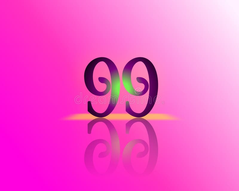Logo 99 color pink stock illustration. Illustration of violet - 288026819