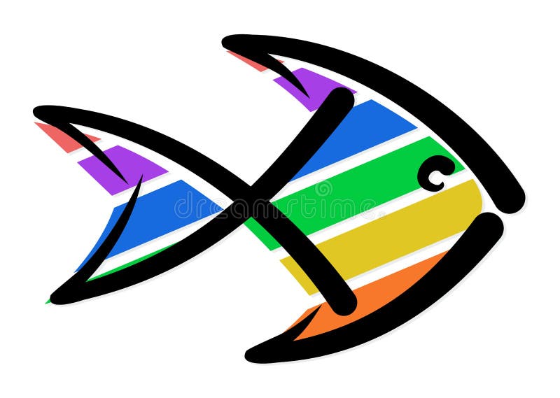 Logo colored fish. stock vector. Illustration of colorful - 82201284