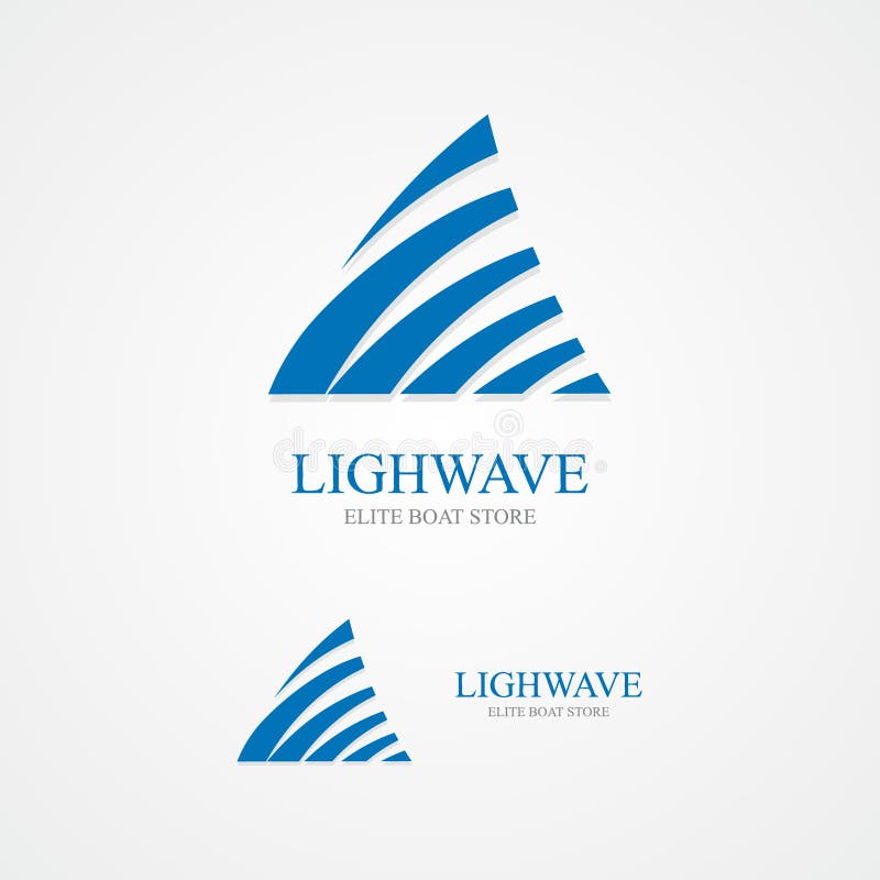 Logo with a Combination of Triangle and Waves Stock Vector ...