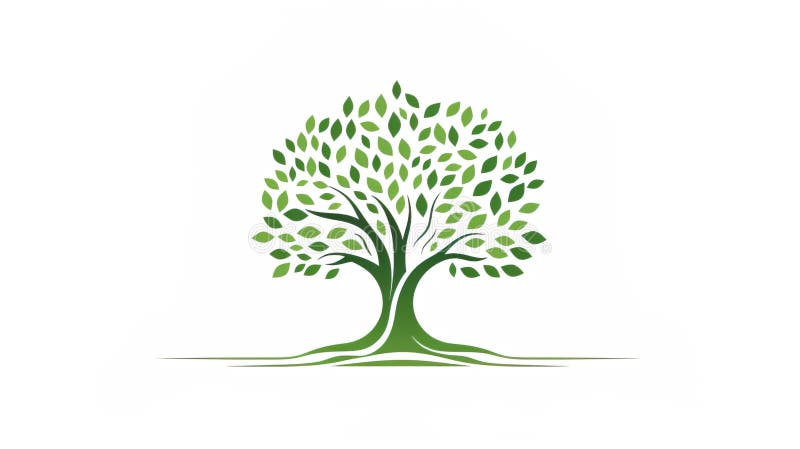 Logo, Company, Shade Tree, Green, White Background , Generate AI Stock ...