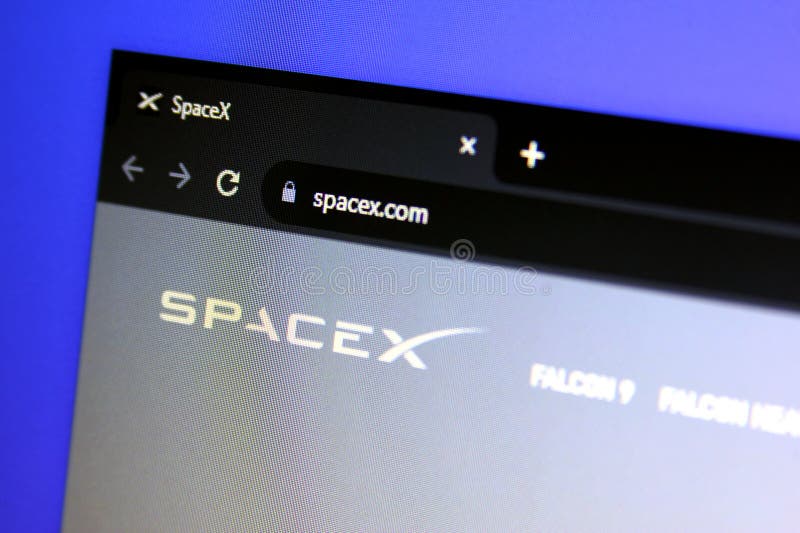 SpaceX company logo editorial photography. Image of musk - 298206562