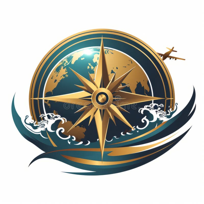 Logo with Compass Created with Generative AI Technology Stock ...