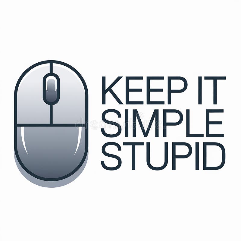 A Logo with a Computer Mouse and the Text "Keep it Simple Stupid" Stock ...